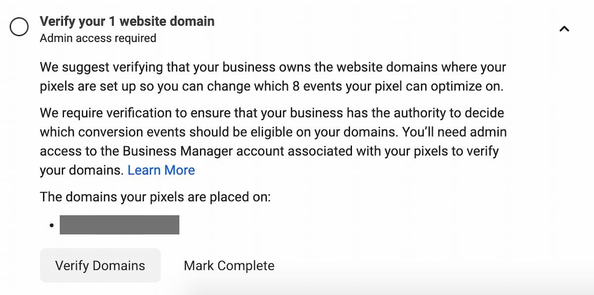 How to Verify your Domain and Review Pixels for Facebook Ads