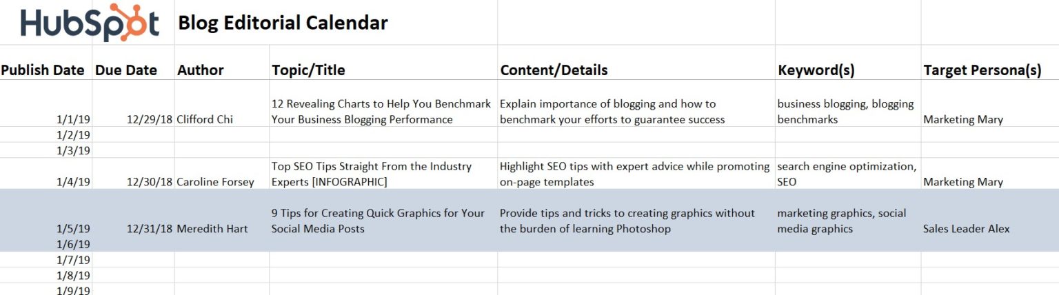 Editorial Calendar Templates [5 Examples + FREE Download]